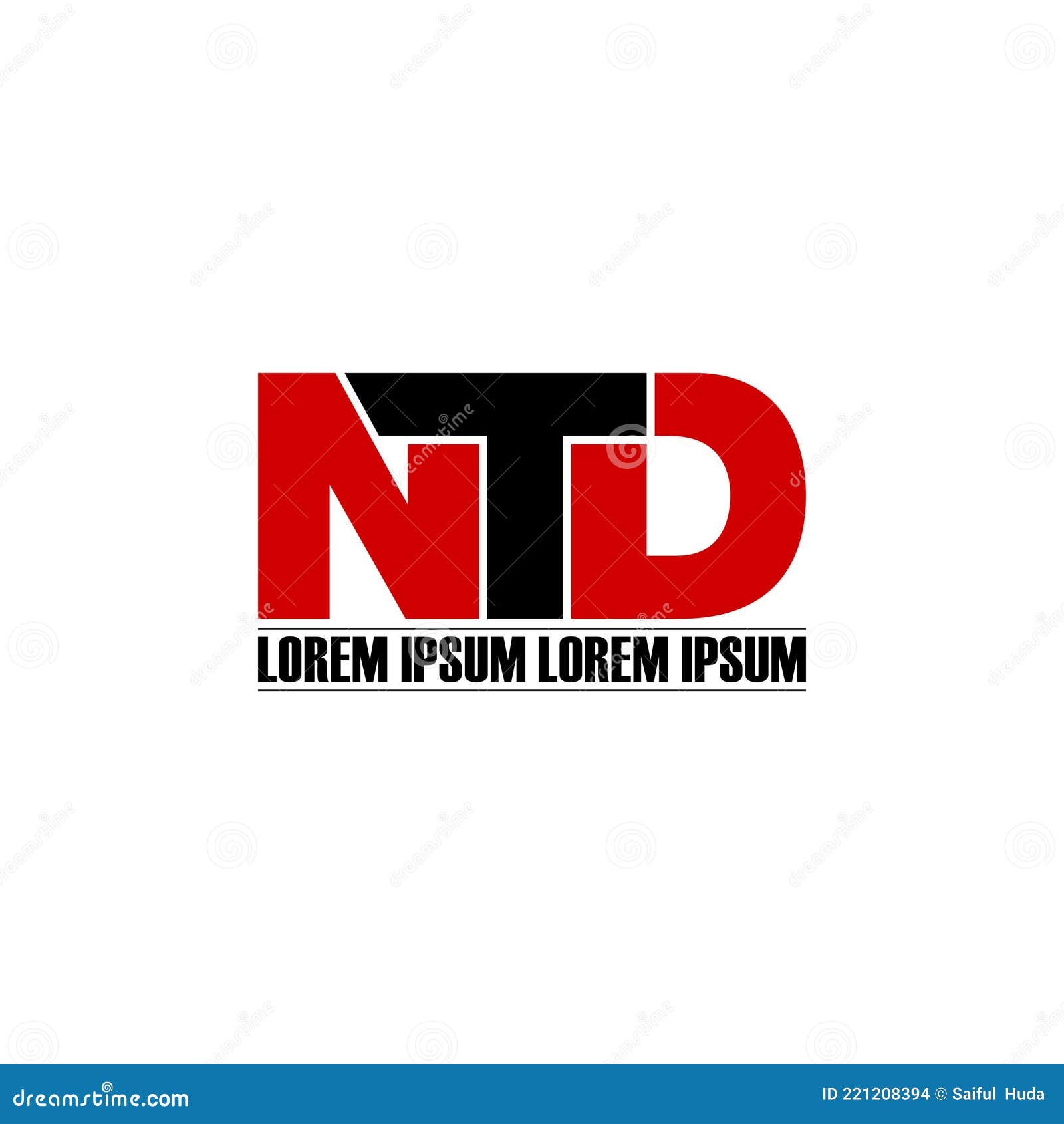 Letter NTD Simple Monogram Logo Icon Design. Stock Vector ...