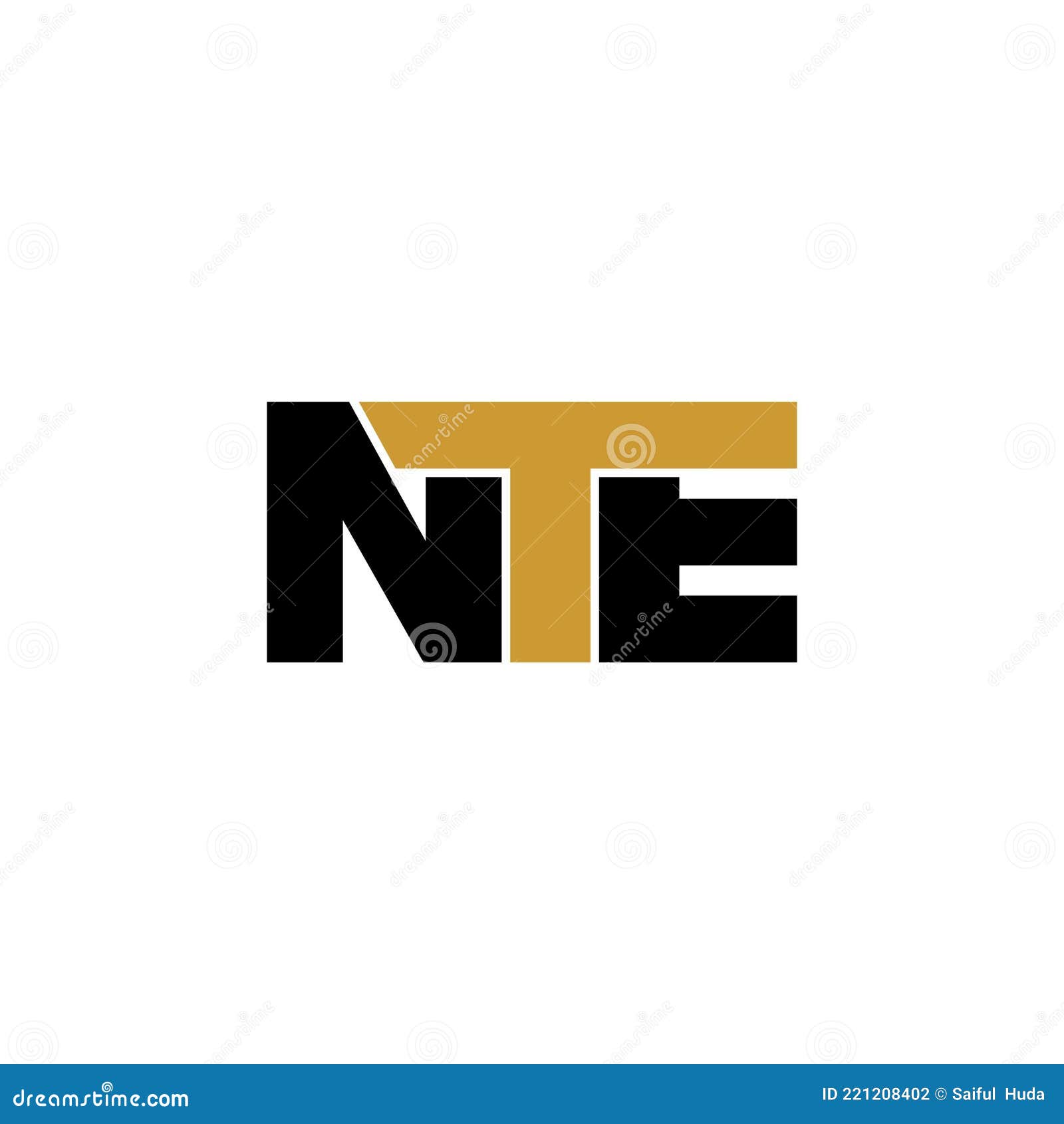 Letter NTE Simple Monogram Logo Icon Design. Stock Vector ...