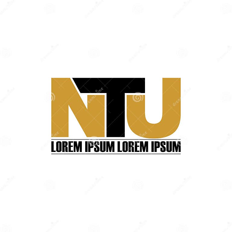 Letter NTU Simple Monogram Logo Icon Design. Stock Vector ...