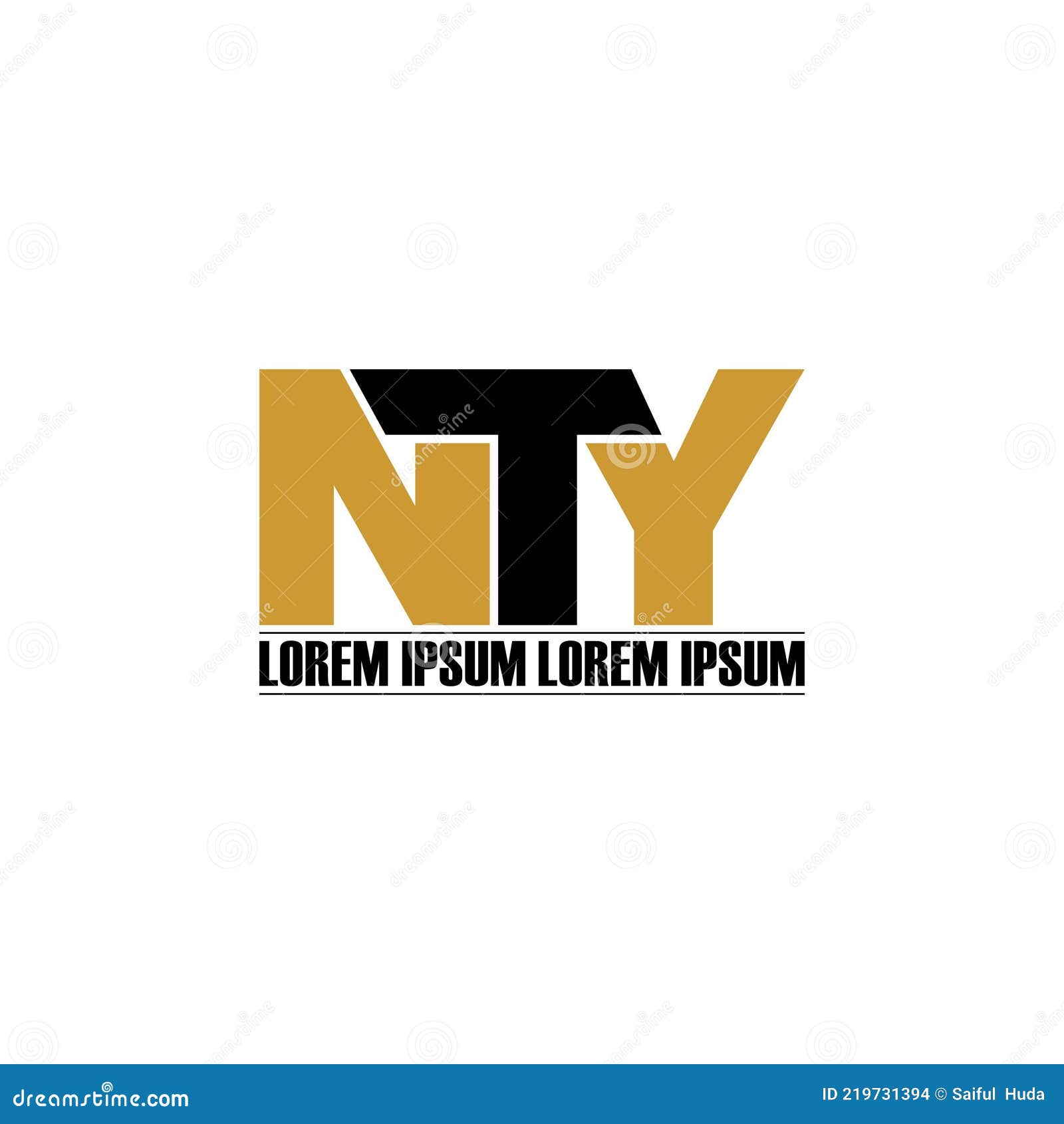 Letter NTY Simple Monogram Logo Icon Design. Stock Vector ...