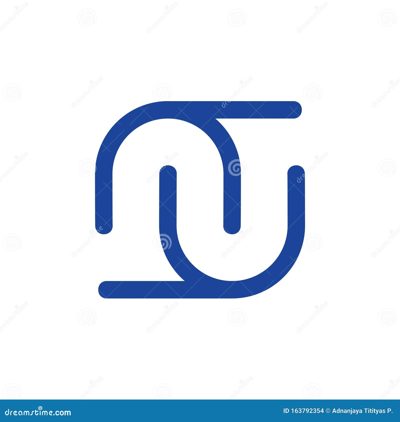 Letter Nu Linked Geometric Line Square Logo Vector Stock Vector ...