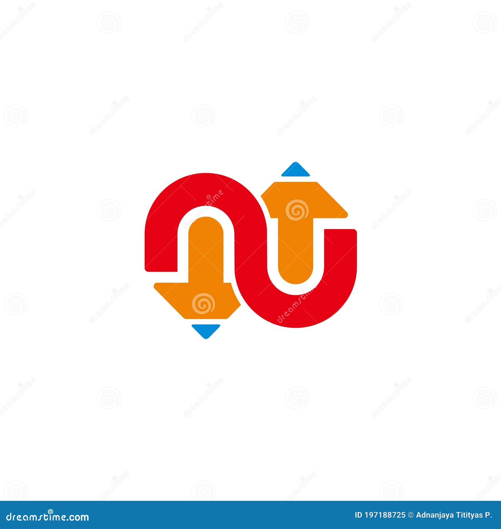 Letter Nu Two Pencils Education Symbol Logo Vector Geometric Design ...