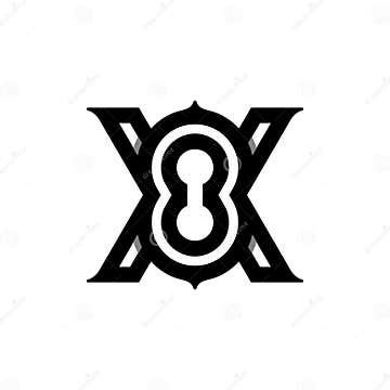 Letter X8 Number 8X Logo stock vector. Illustration of cartoon - 263926395