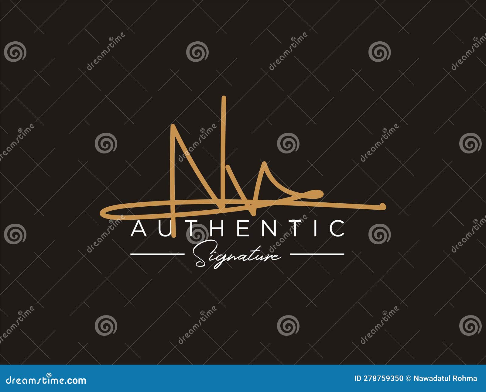 Letter NV Signature Logo Template Vector Stock Vector - Illustration of ...