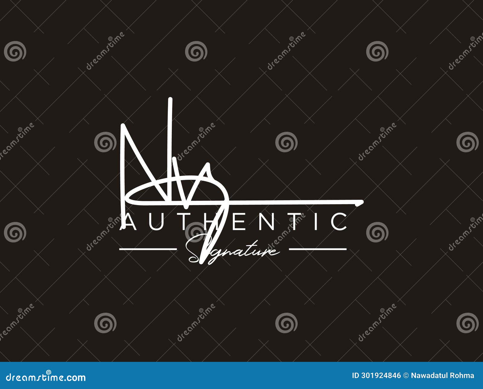 Letter NV Signature Logo Template Vector Stock Vector - Illustration of ...