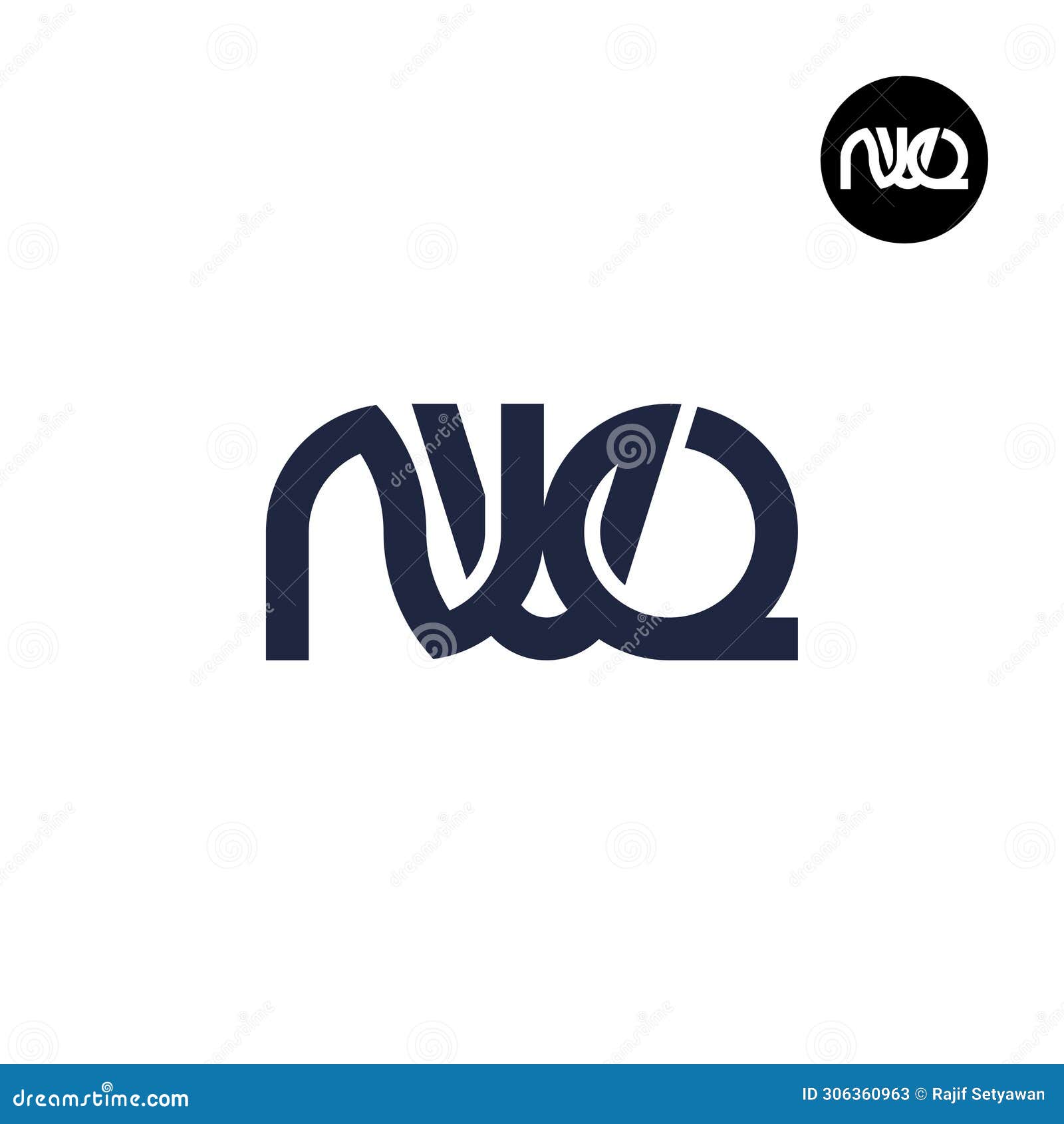 Letter NVQ Monogram Logo Design Stock Vector - Illustration of ...
