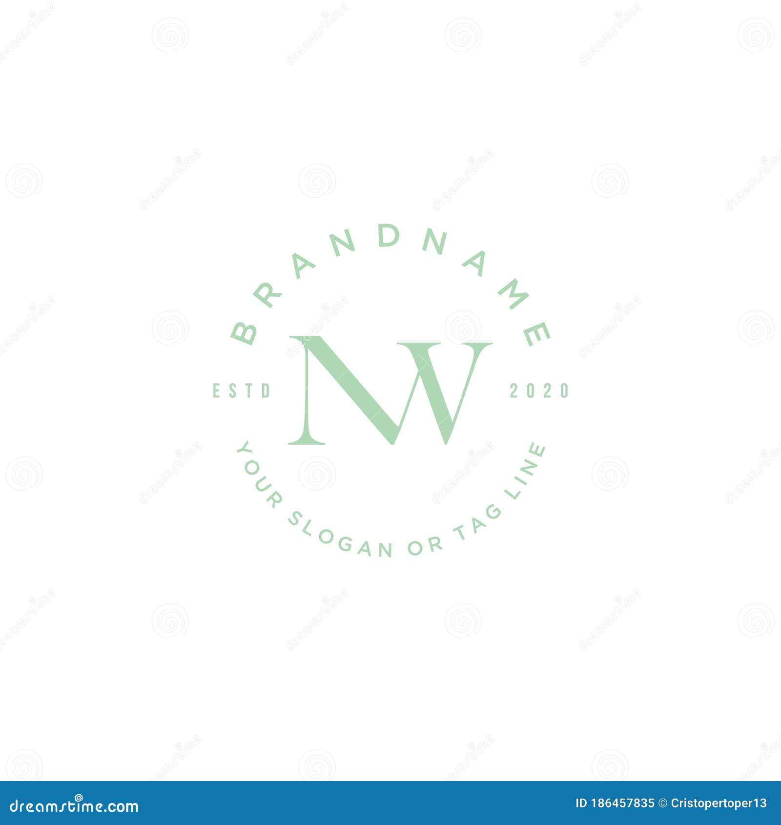 Letter NW Logo Design Vector Stock Vector - Illustration of artistic ...