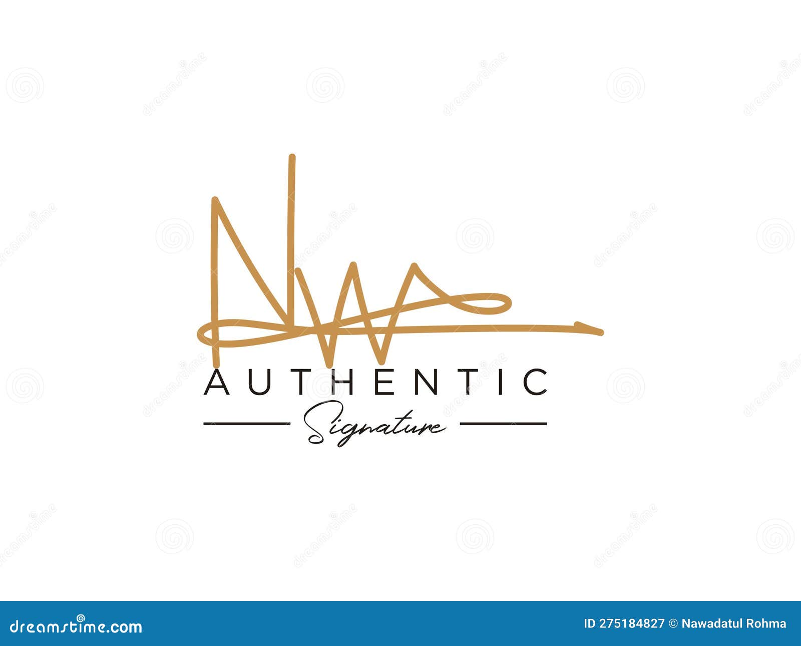 Letter NW Signature Logo Template Vector Stock Vector - Illustration of ...