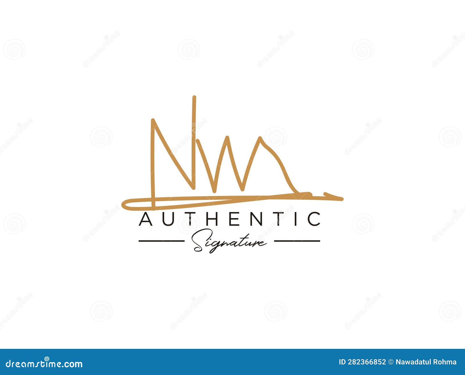 Letter NW Signature Logo Template Vector Stock Vector - Illustration of ...