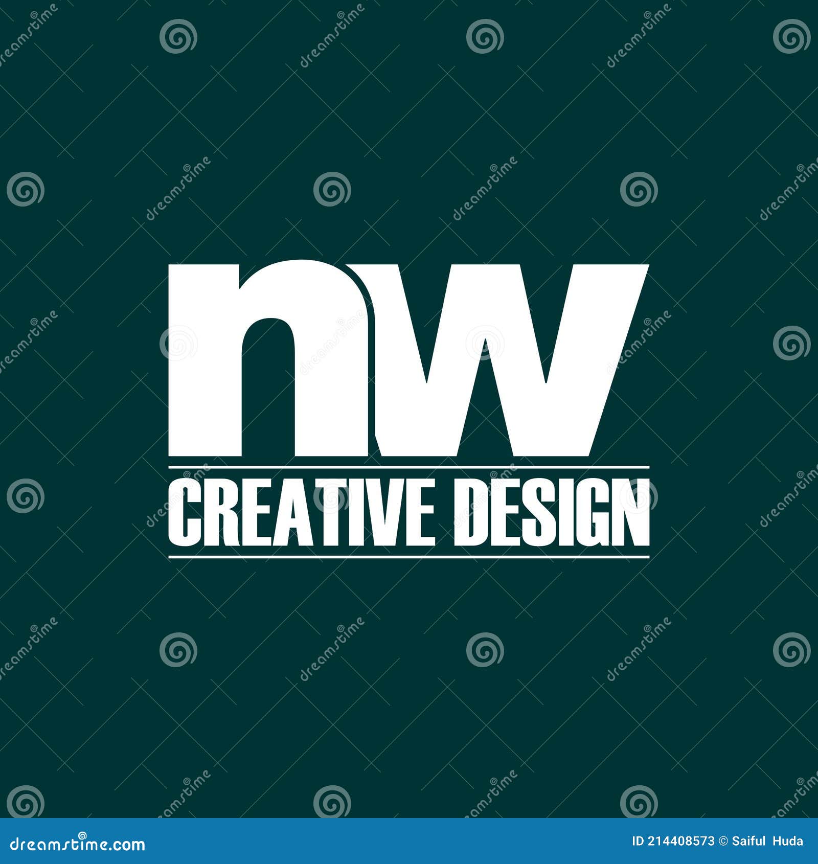 Letter NW Simple Monogram Logo Icon Design. Stock Vector - Illustration ...