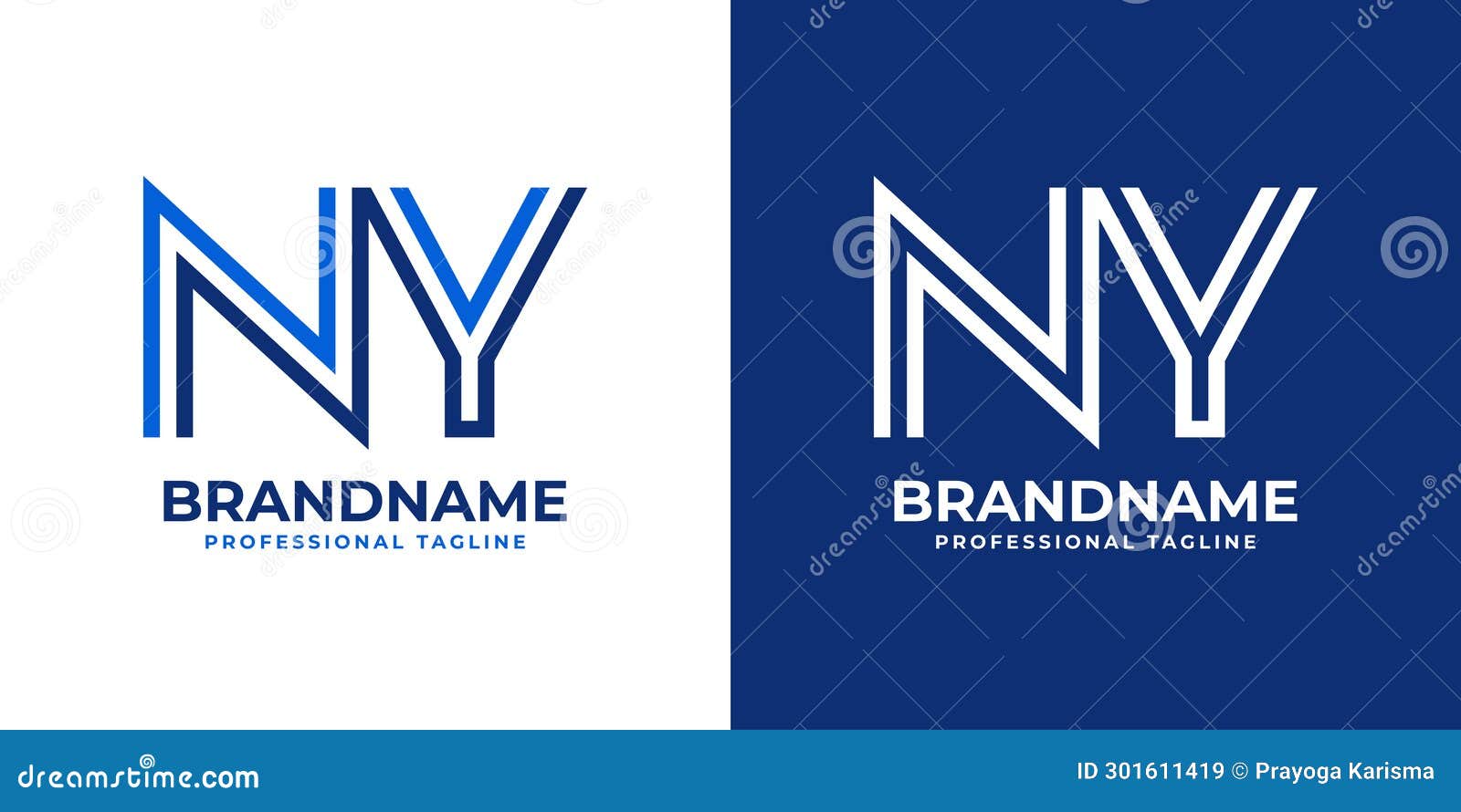 Letter NY Line Monogram Logo, Suitable for Business with NY or YN ...