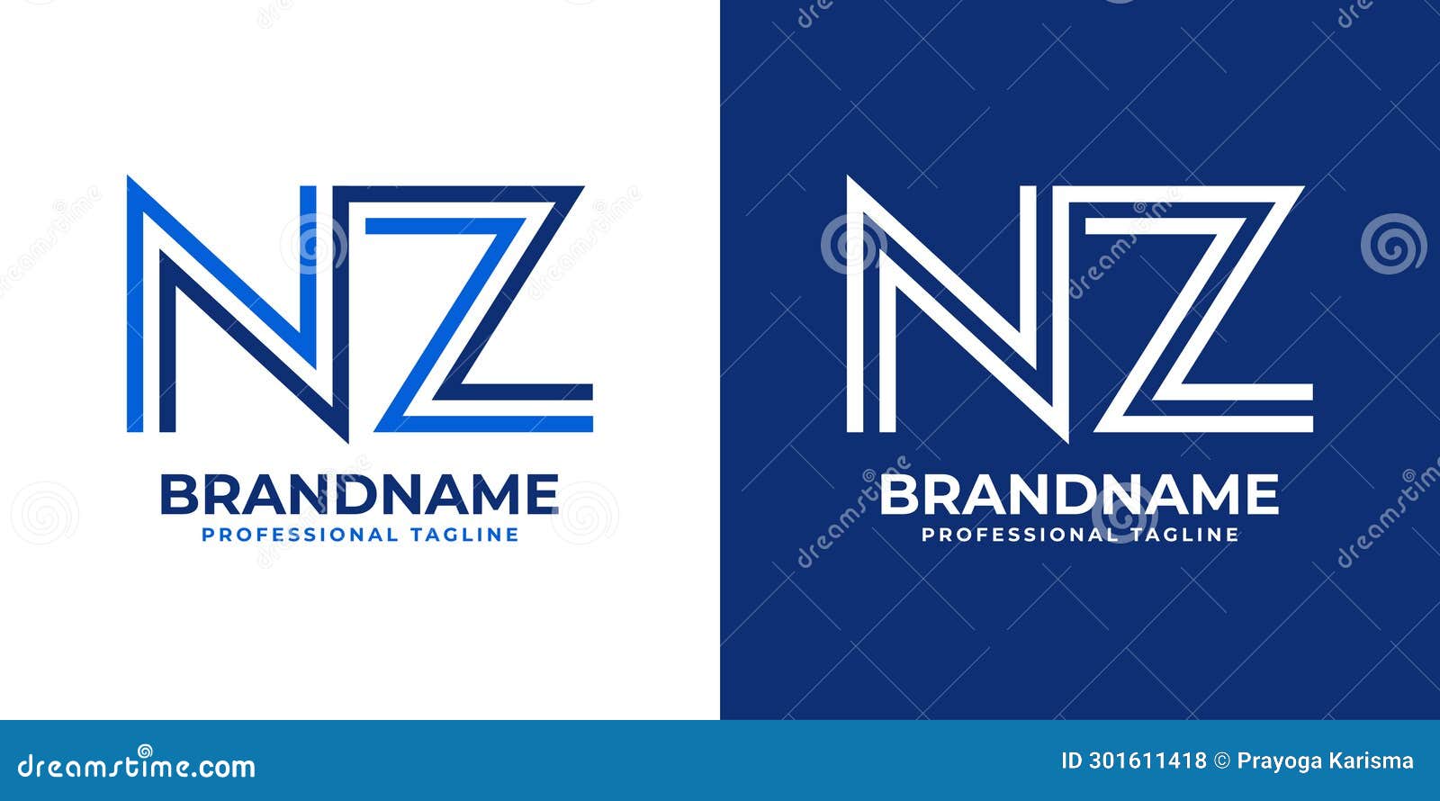 Letter NZ Line Monogram Logo, Suitable for Business with NZ or ZN ...