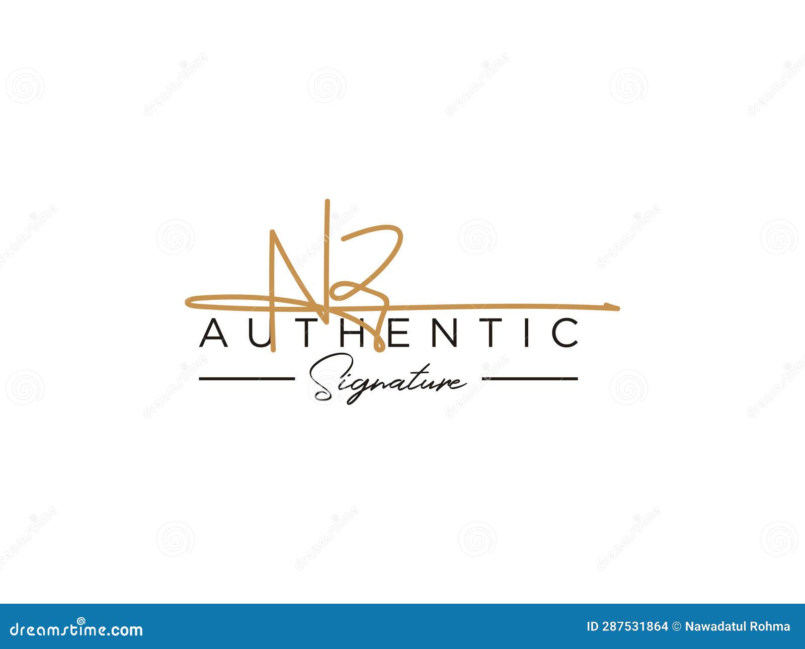 Letter NZ Signature Logo Template Vector Stock Vector - Illustration of ...