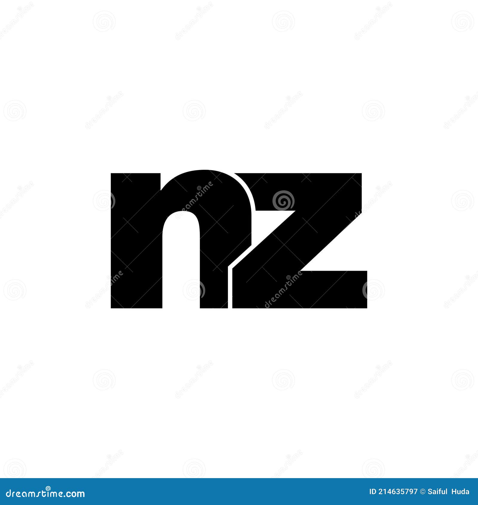 Letter NZ Simple Monogram Logo Icon Design. Stock Vector - Illustration ...