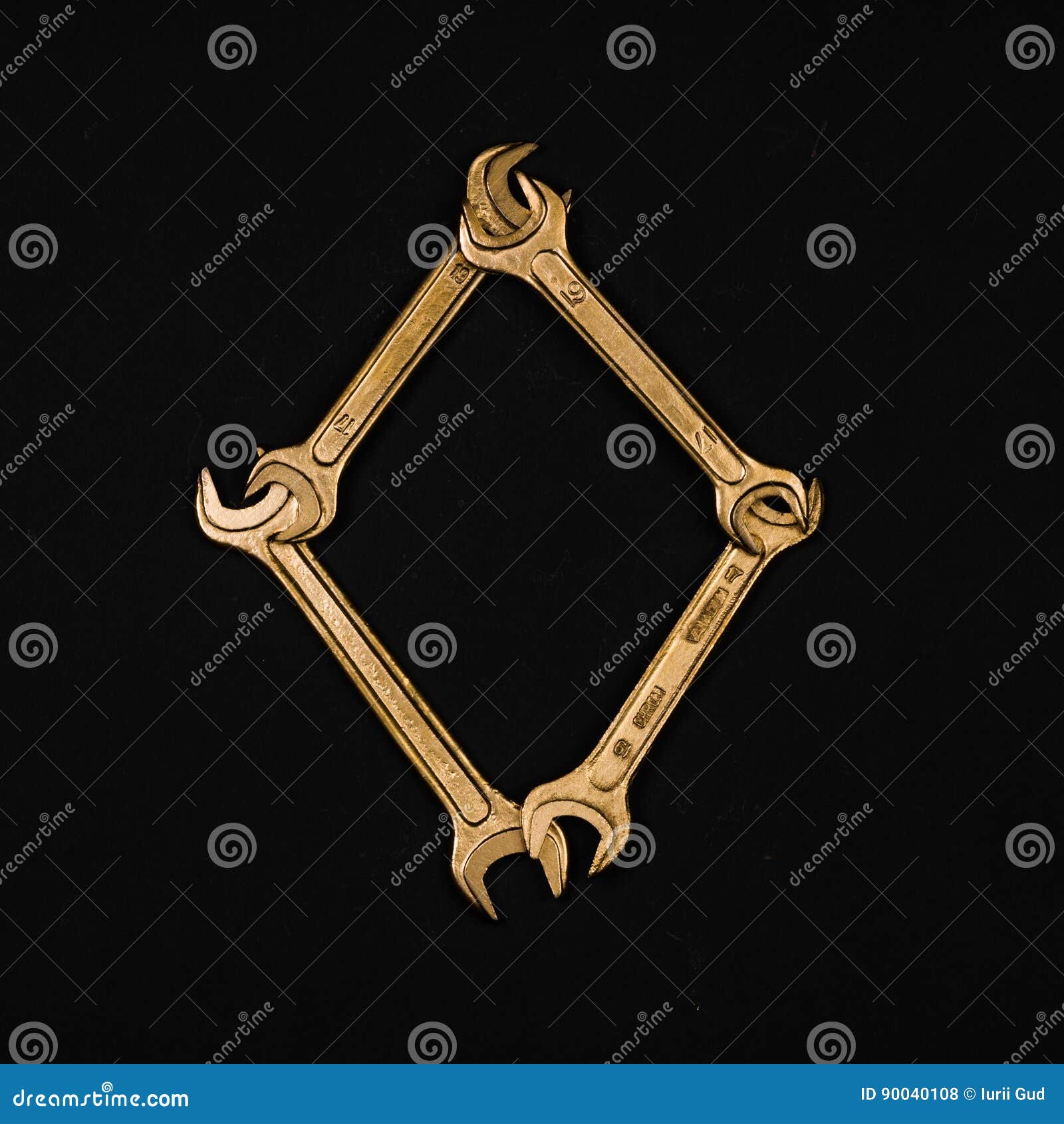 Letter O. Alphabet Made of Golden Repair Tools Stock Photo - Image of ...