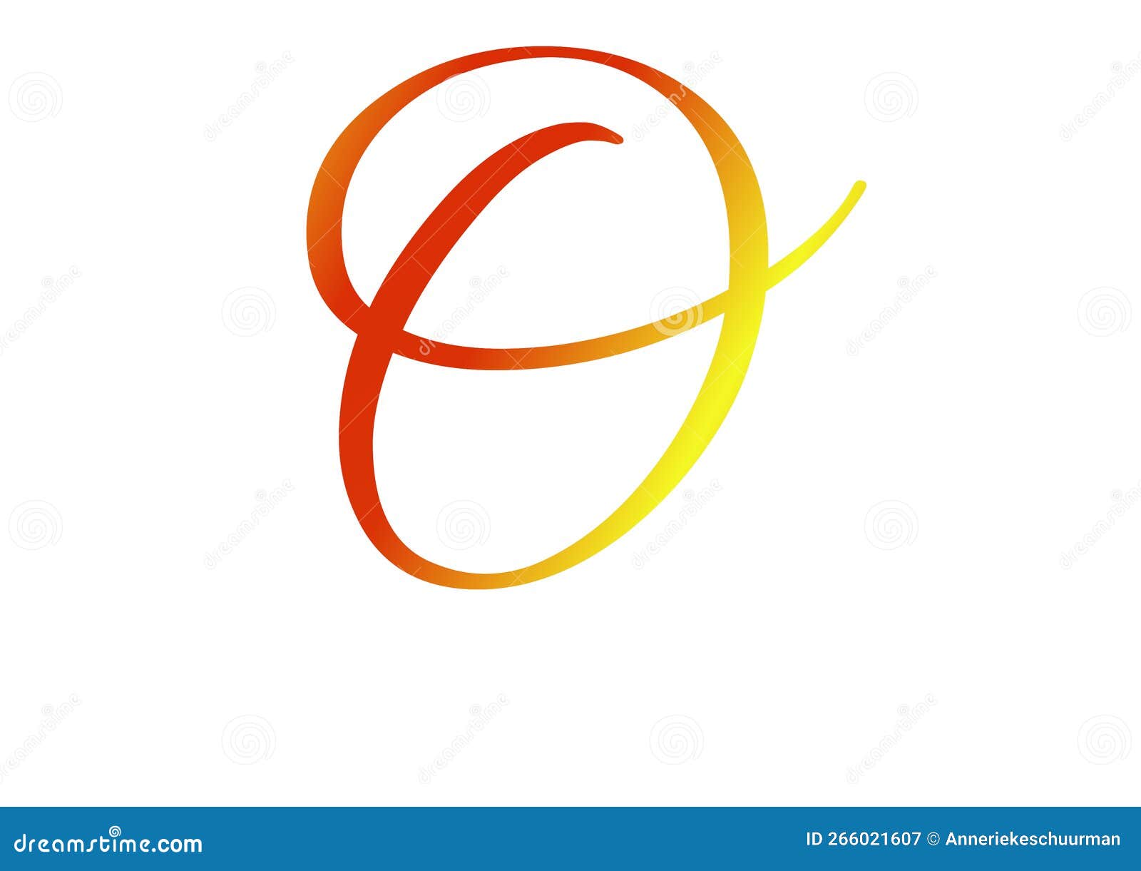Letter O of the Alphabet Made with Yellow and Red Gradient Stock ...