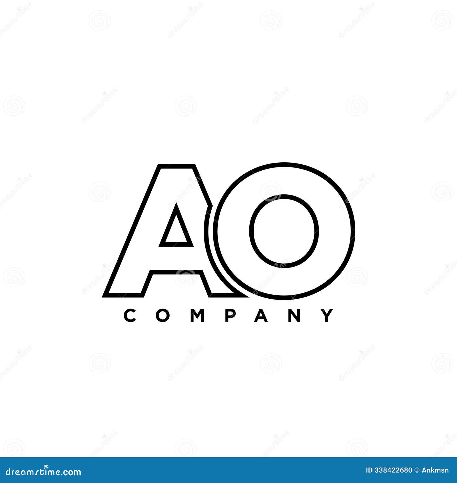 Letter a and O, AO Logo Design Template. Minimal Monogram Initial Based ...