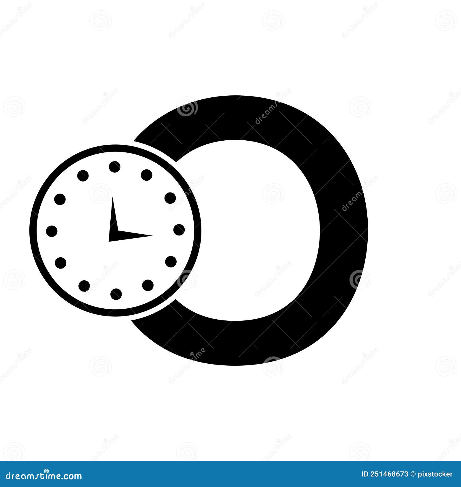 Letter O Clock Logo Design Vector Template Stock Vector - Illustration ...