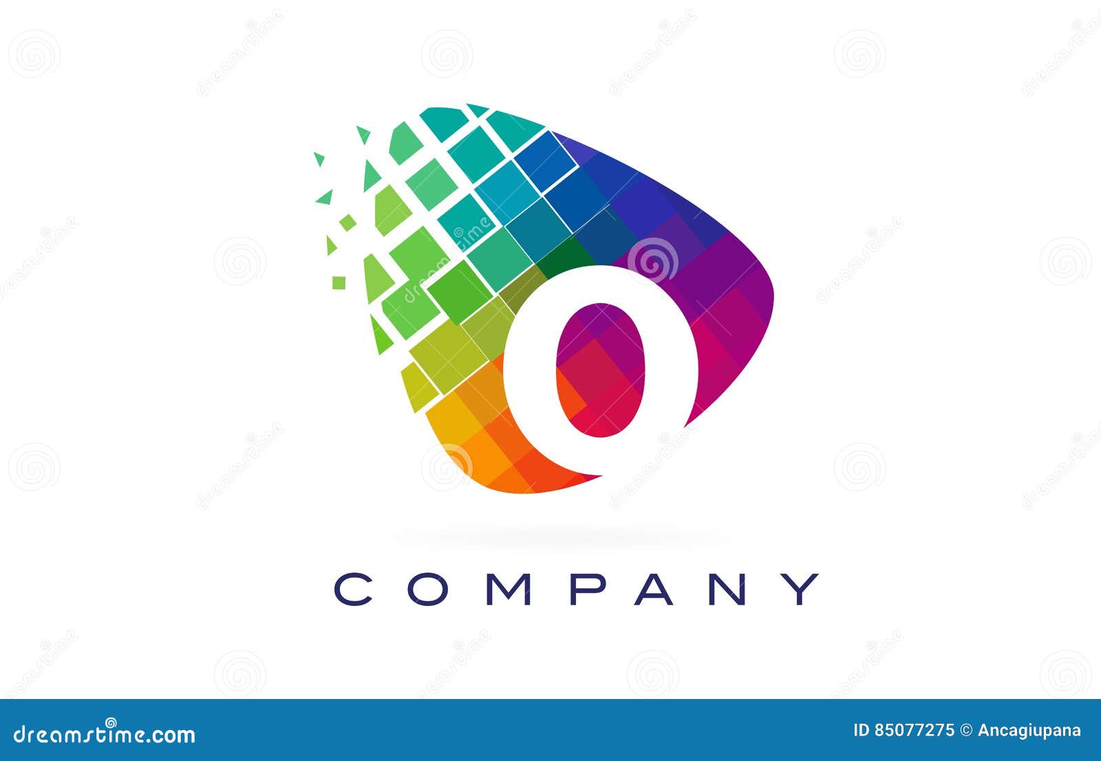 Letter O Colourful Rainbow Logo Design. Stock Vector - Illustration of ...