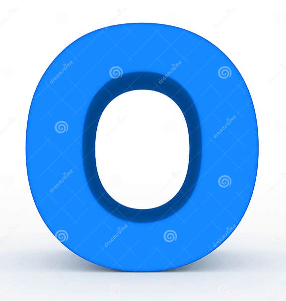 Letter O 3d Blue Isolated on White Stock Illustration - Illustration of ...