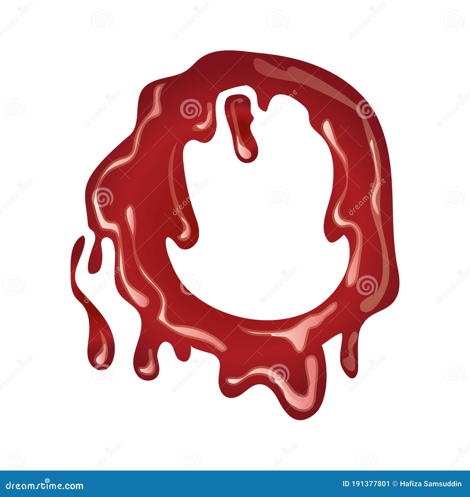 Letter O with Dripping Blood. Vector Illustration Decorative Design ...