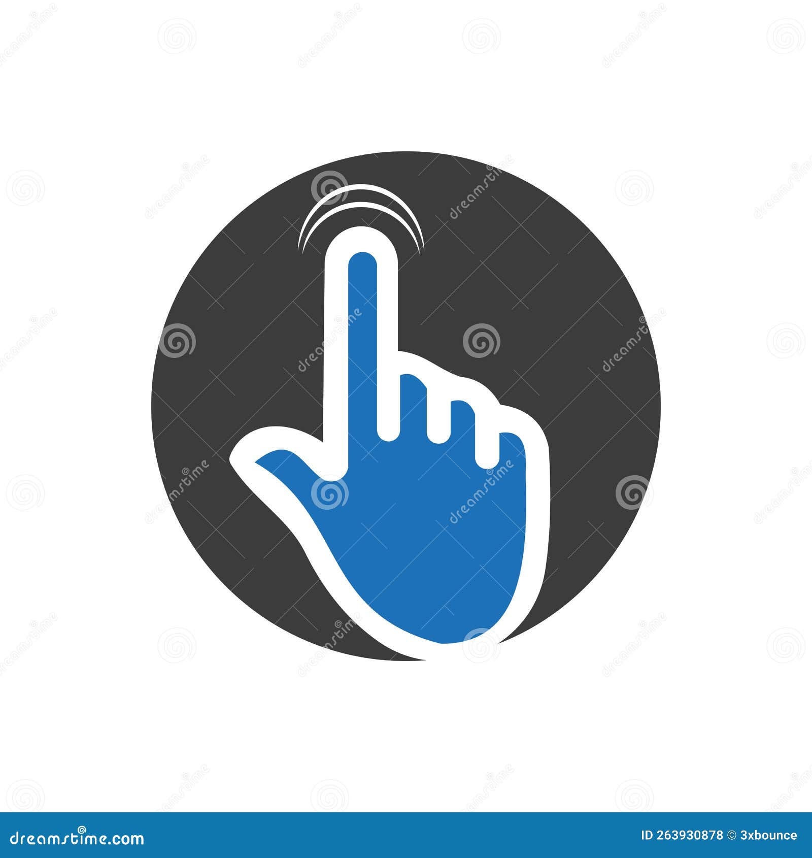 Letter O Finger Click Logo Vector Template Concept for Technology ...