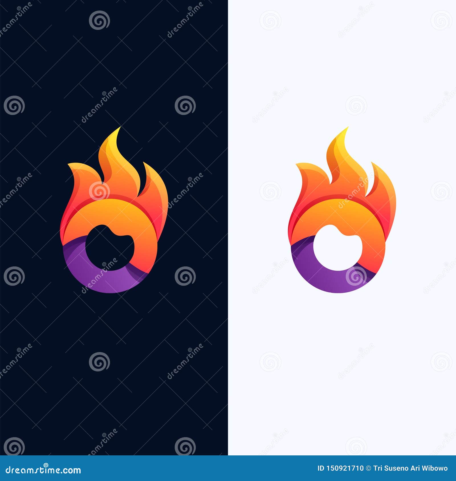 Letter O fire logo design stock vector. Illustration of alphabet ...