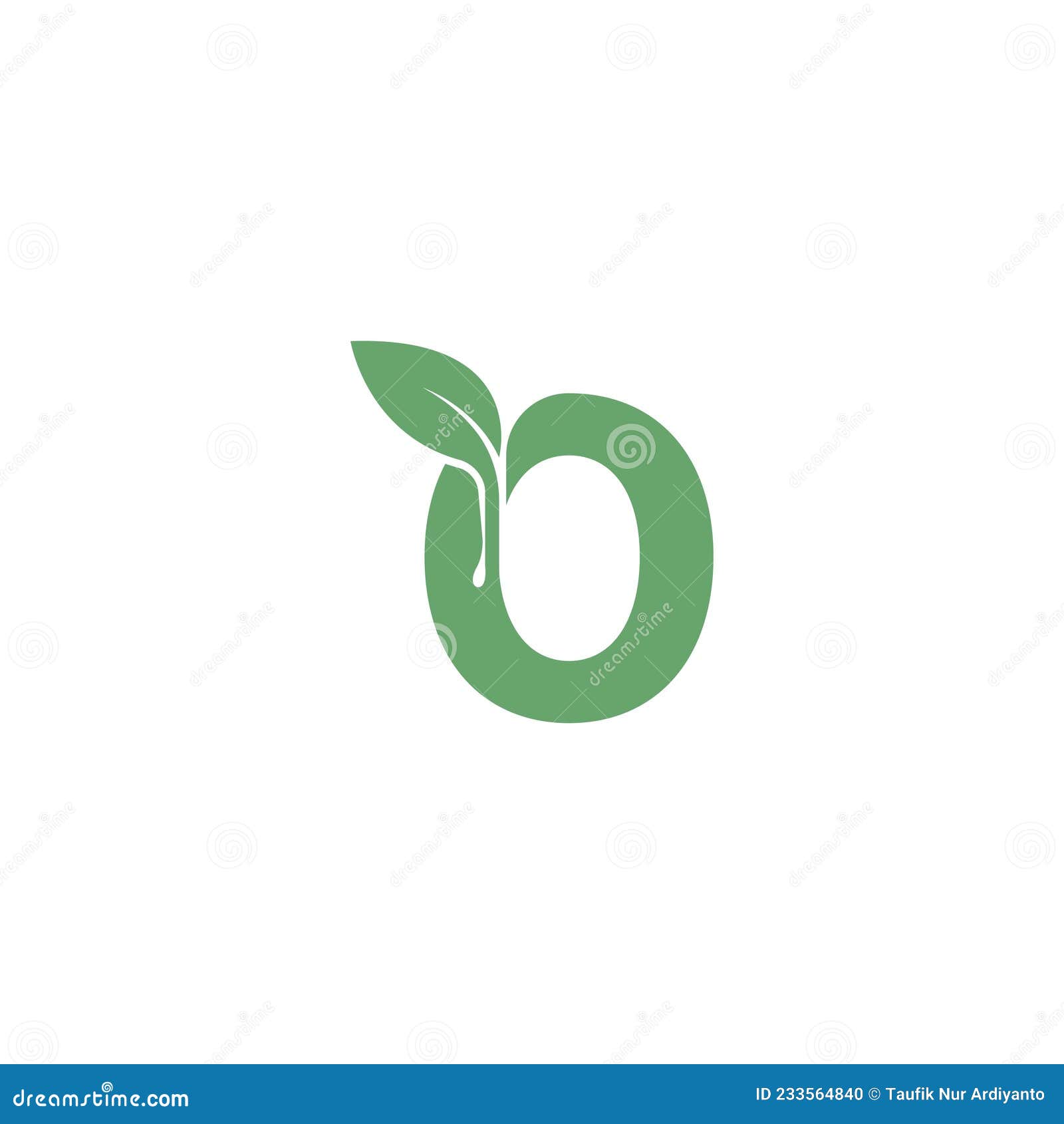Letter O Icon Leaf Design Concept Template Stock Vector - Illustration ...