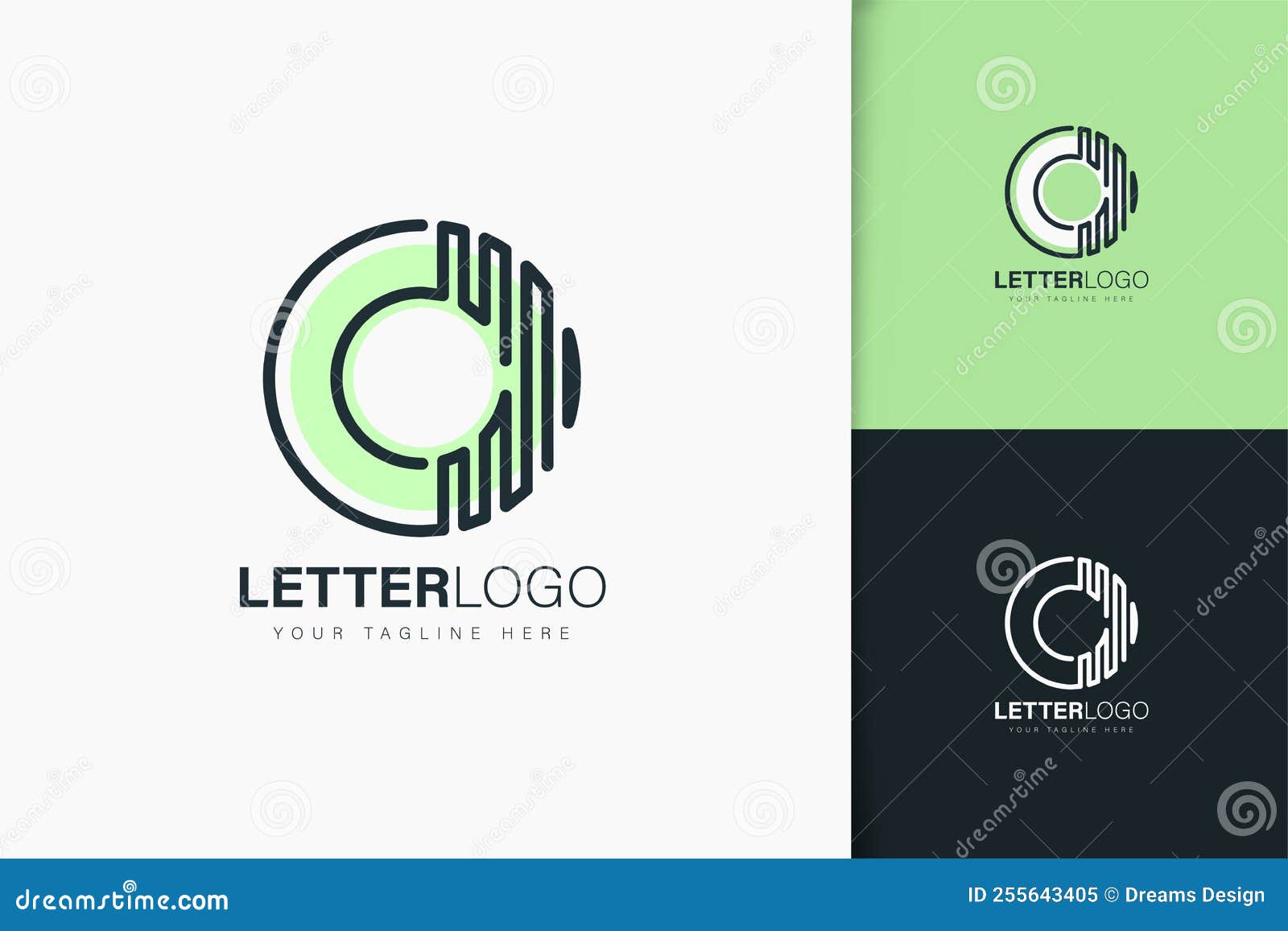 Letter O Logo Design Linear Style Stock Vector - Illustration of line ...