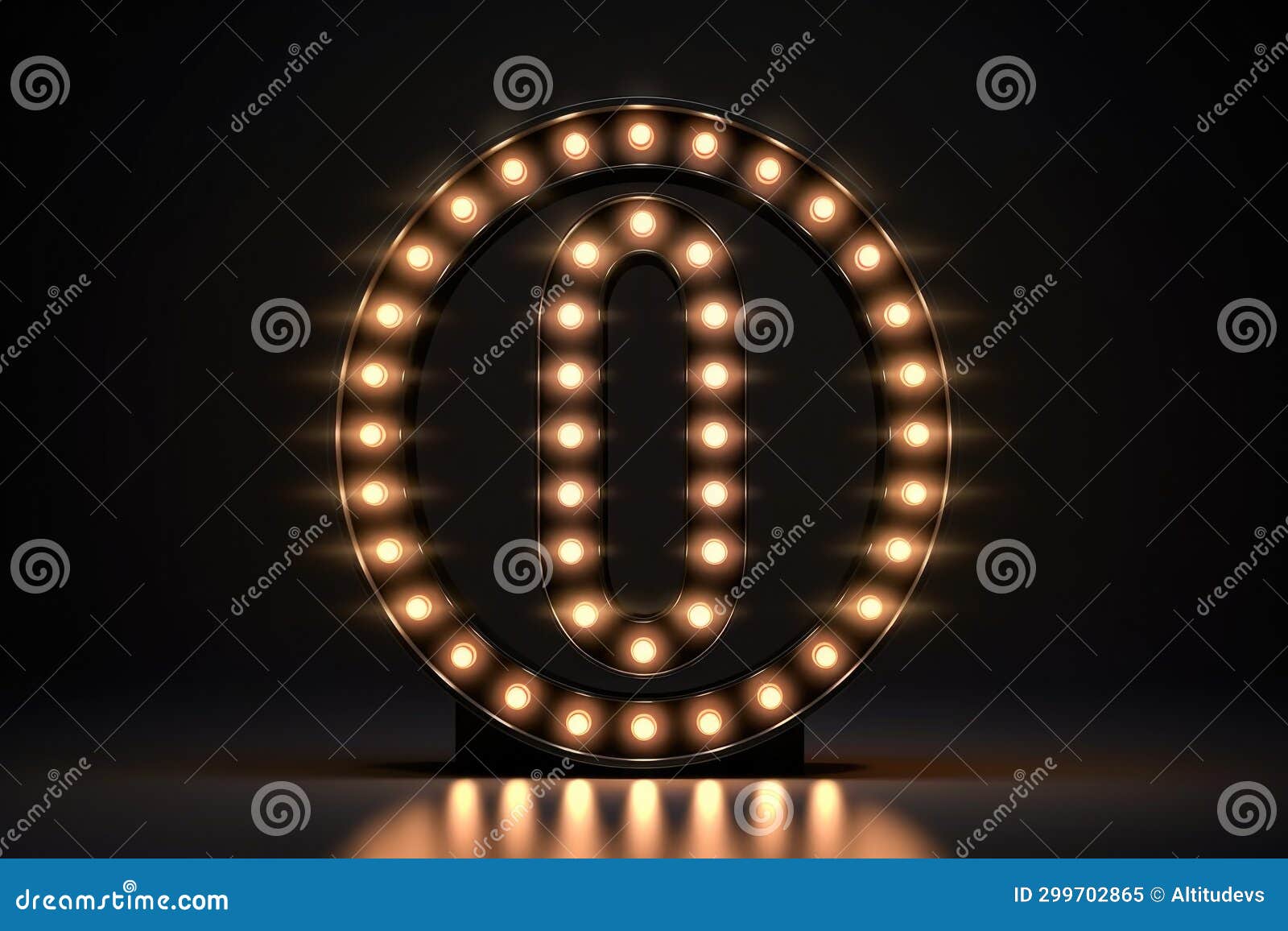 Letter O, Marquee Lights Style, on White Background Stock Image - Image ...