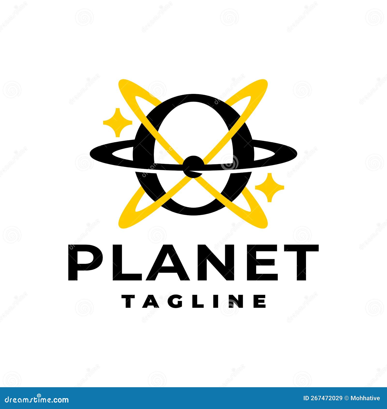Letter O With An Orbital Shape. Planet Logo Vector Template. Space ...