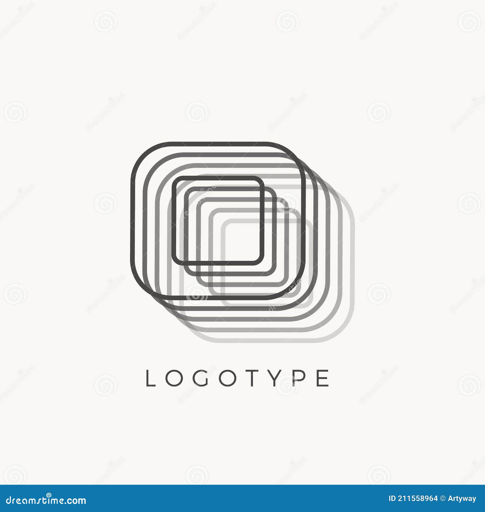 Letter O of Outline Stripes, Blend Effect Number O for Monogram and ...