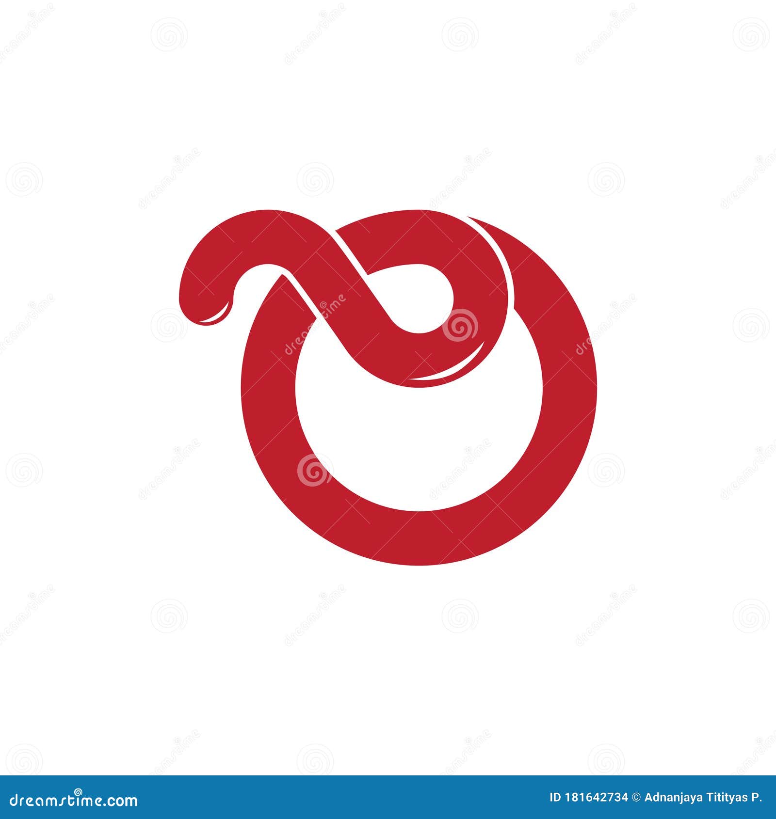 Letter O Simple Loop Curves Line Geometric Logo Vector Stock Vector ...
