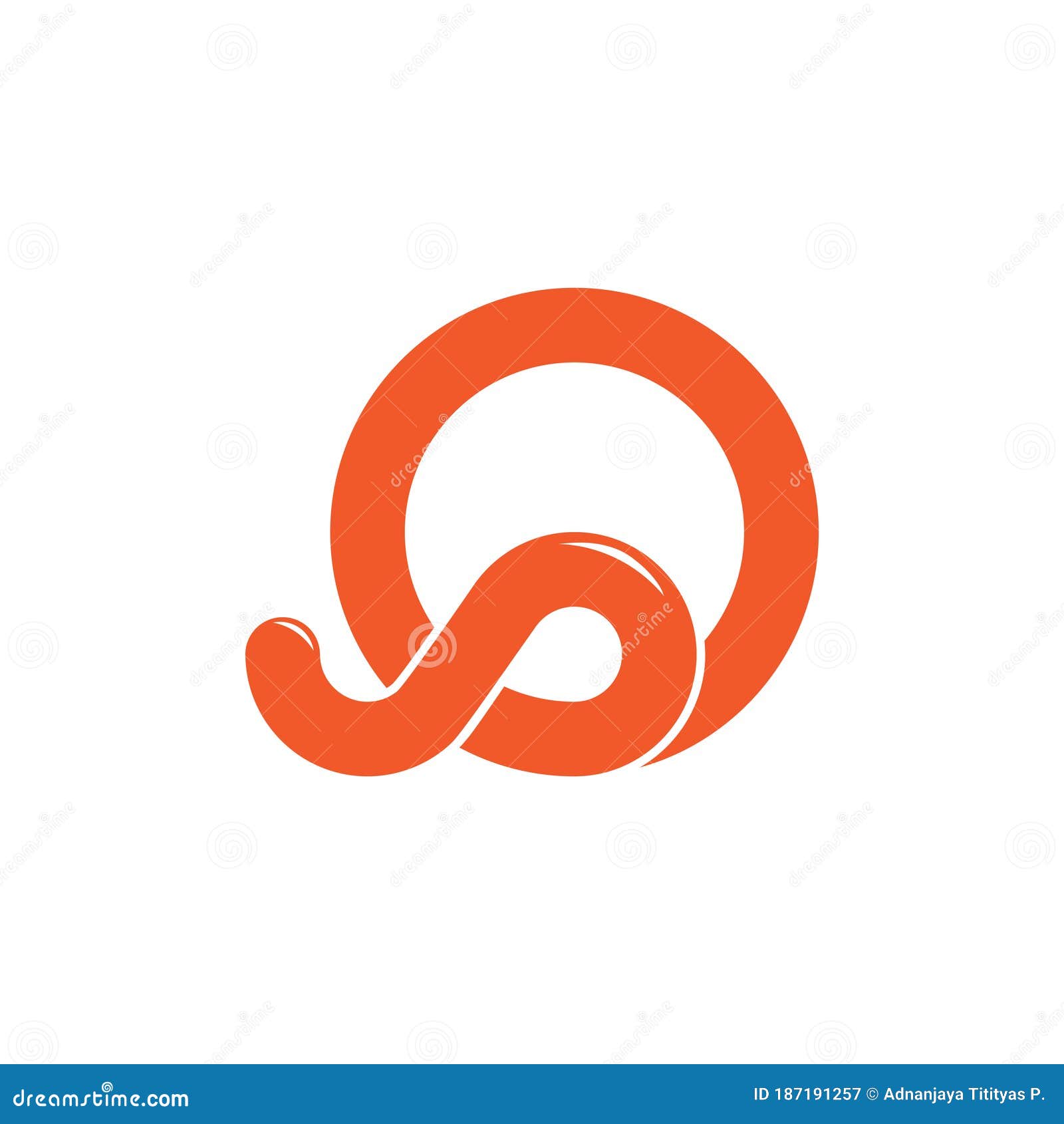 Letter O Simple Loop Curves Line Geometric Logo Vector Stock Vector ...
