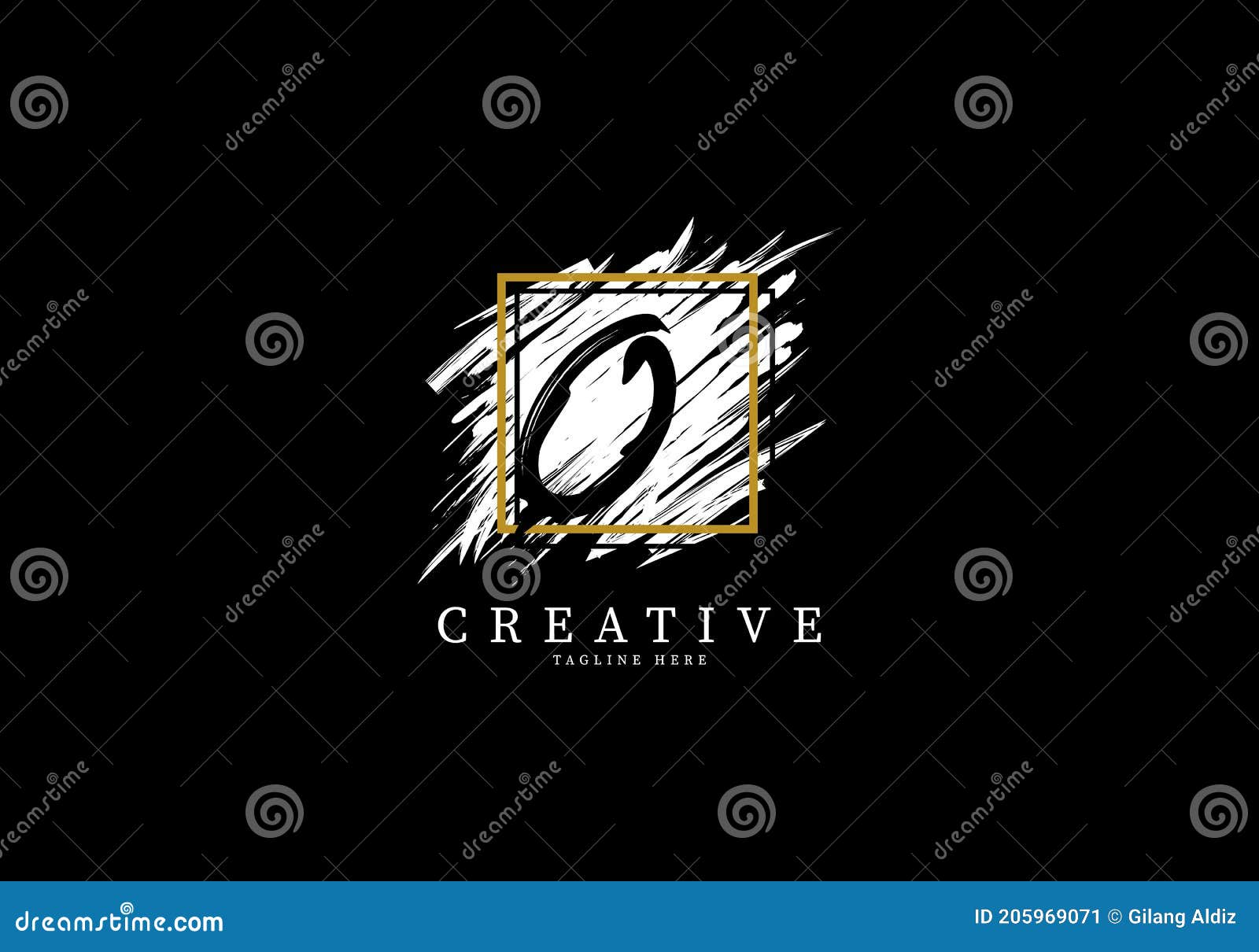 Letter O Splash Grange Logo Stock Vector - Illustration of design ...