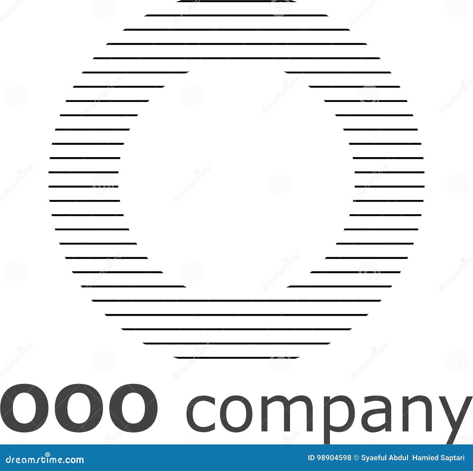 Letter O Striped Logo stock vector. Illustration of letter - 98904598