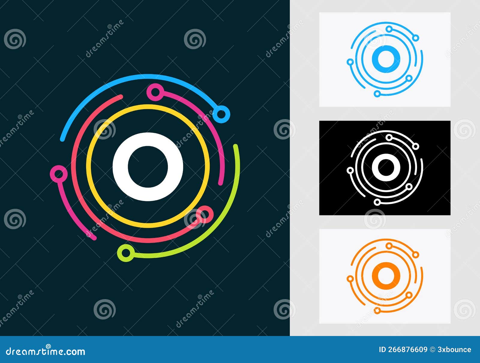 Letter O Technology Logo Design. Network Logo Symbol Stock Vector ...