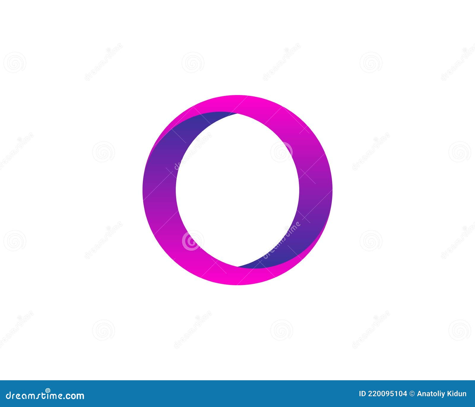 Letter O Vector Unusual Bold Rounded Font. Gradient Logo Template ...