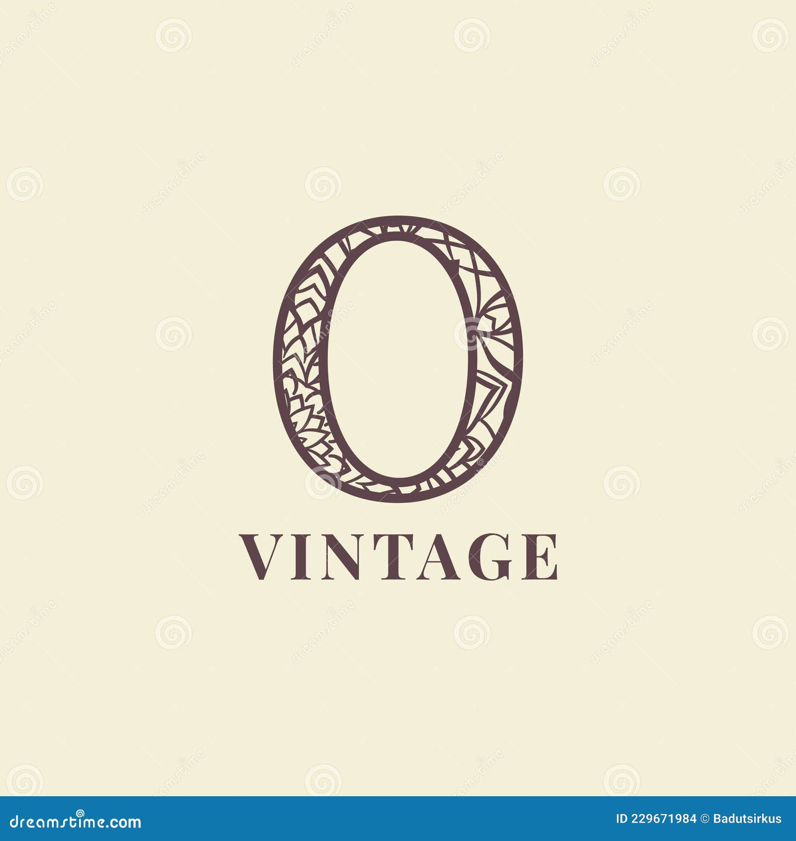 Letter O Vintage Decoration Logo Stock Vector - Illustration of coffee ...