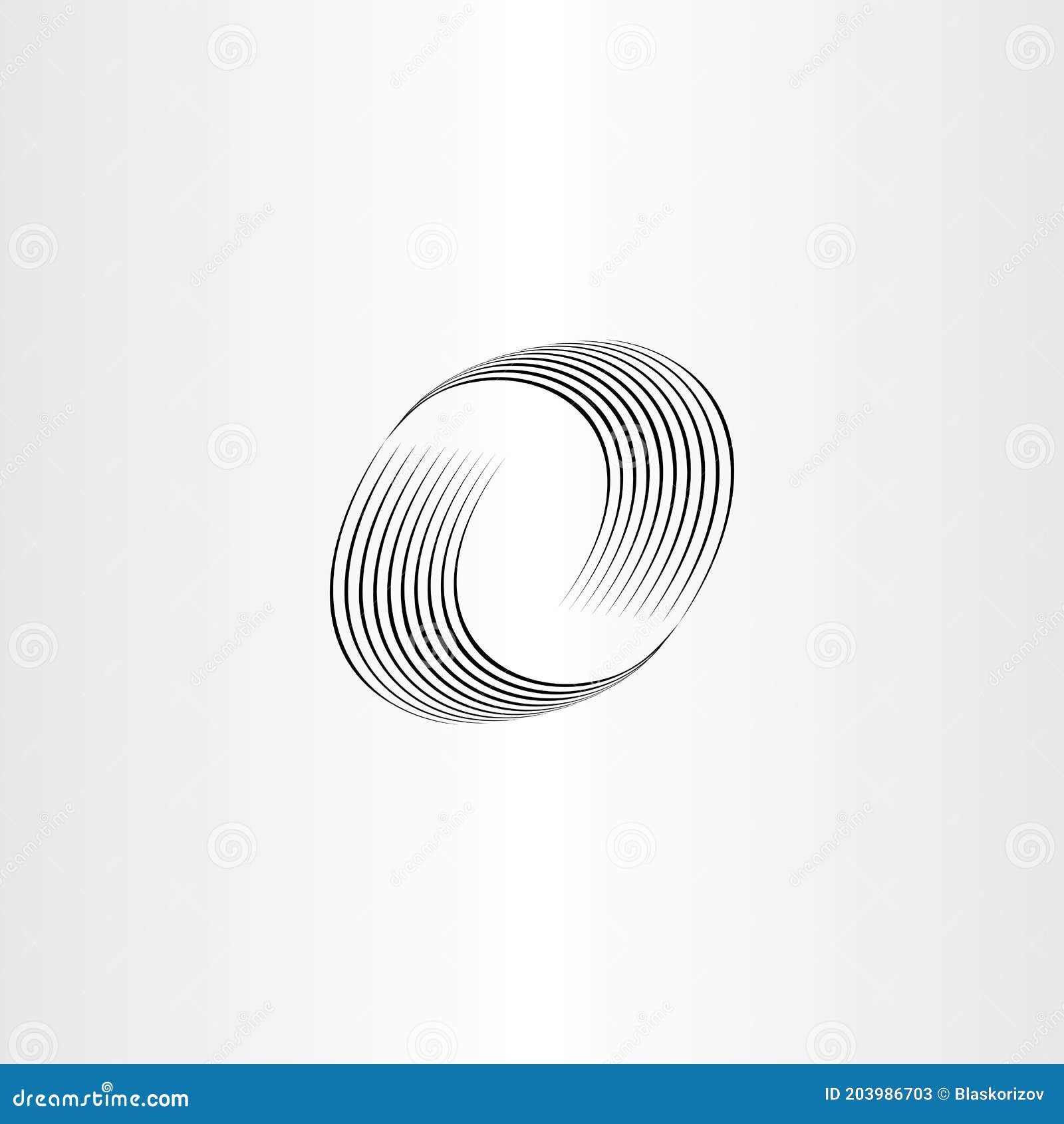 Letter O Wave Vector Icon Illustration Stock Vector - Illustration of ...