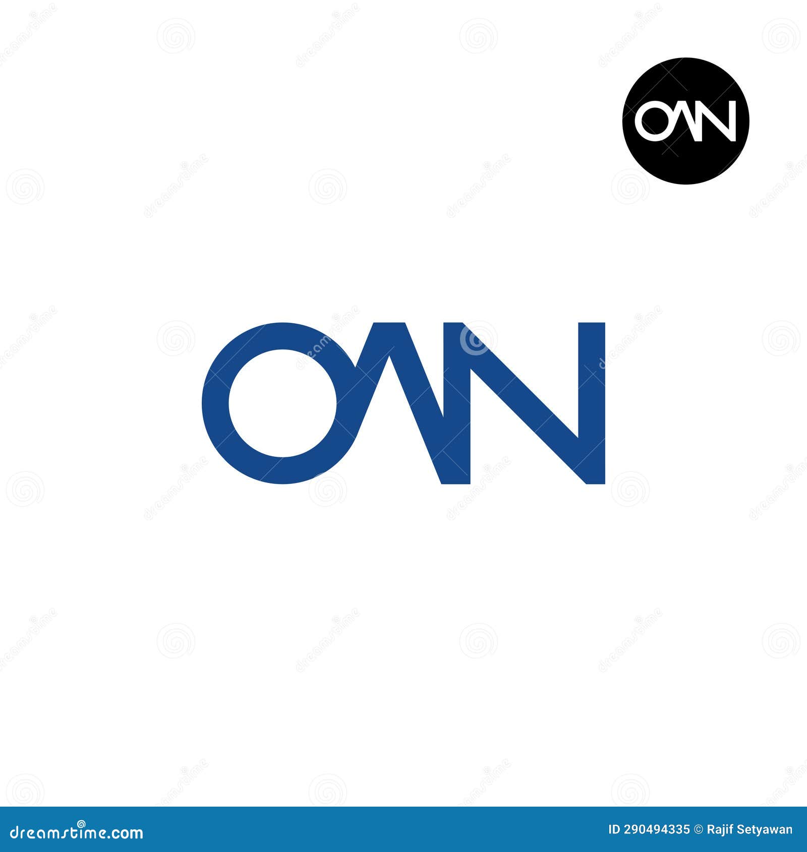 Letter OAN Monogram Logo Design Stock Vector - Illustration of simple ...
