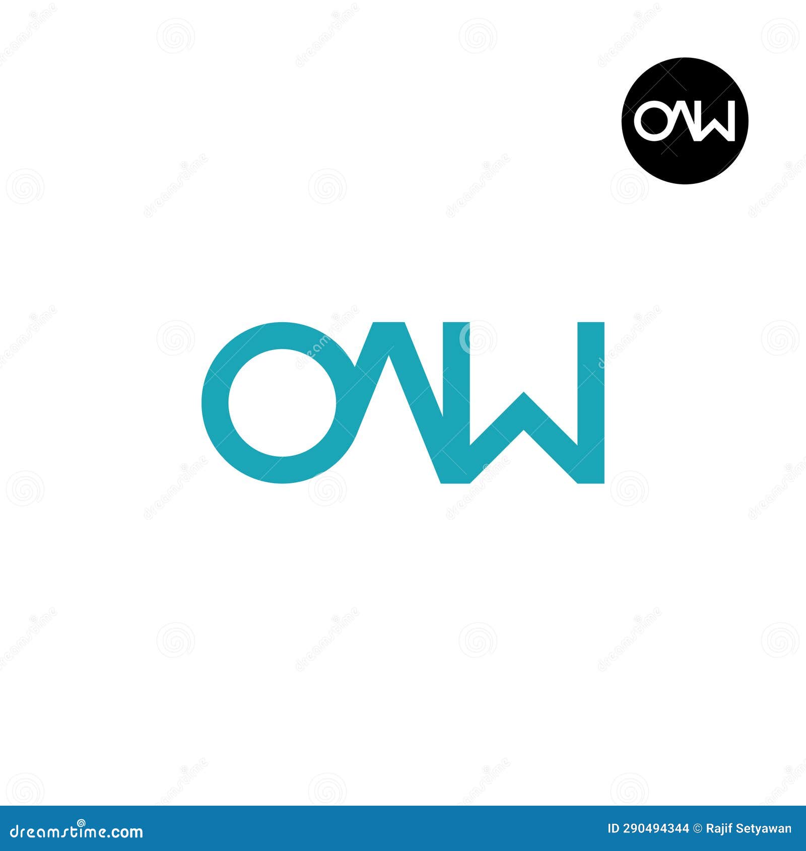 Letter OAW Monogram Logo Design Stock Illustration - Illustration of ...