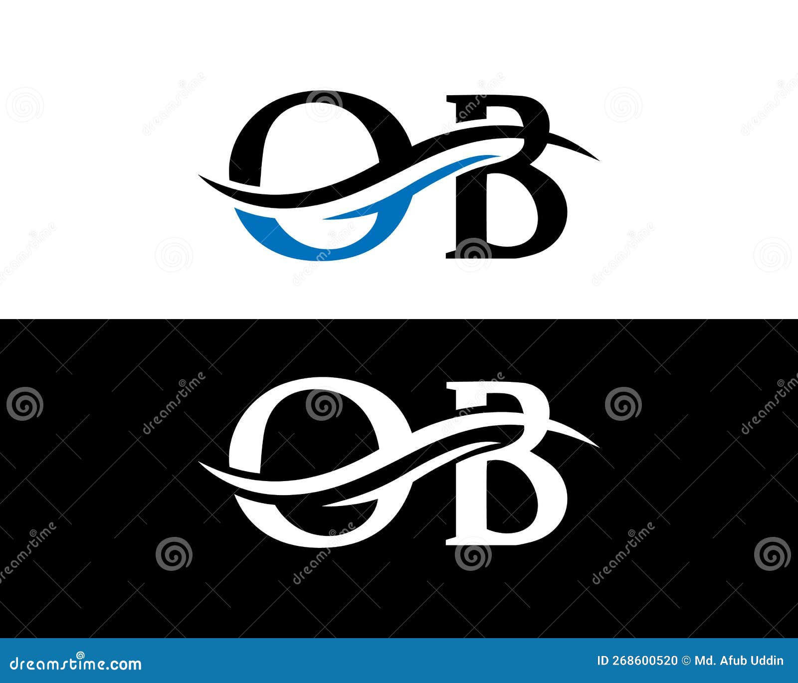 Letter OB and QB Logo Icon Design Stock Vector - Illustration of sign ...
