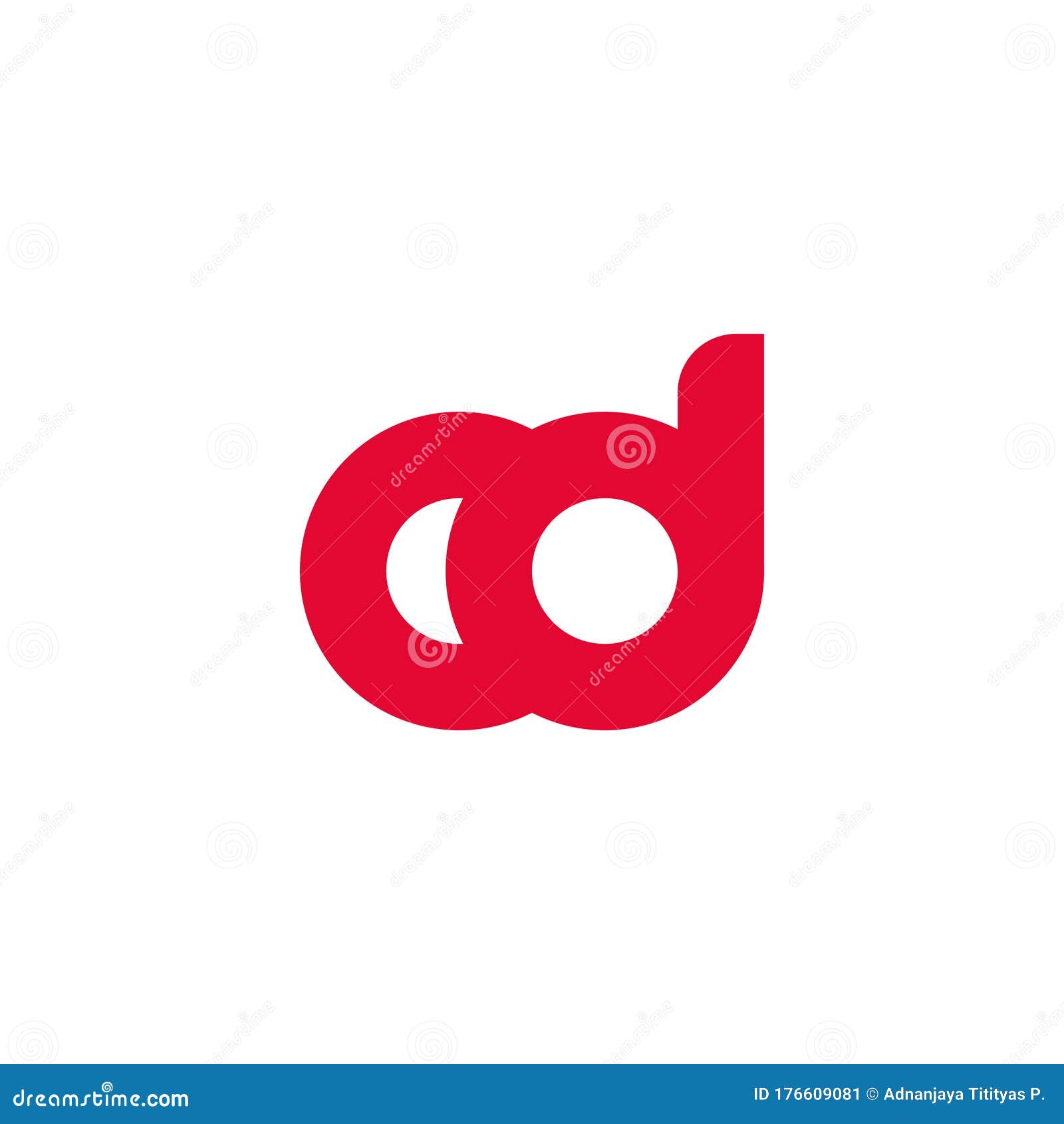 Letter Od Linked Chain Simple Geometric Design Symbol Logo Vector Stock ...