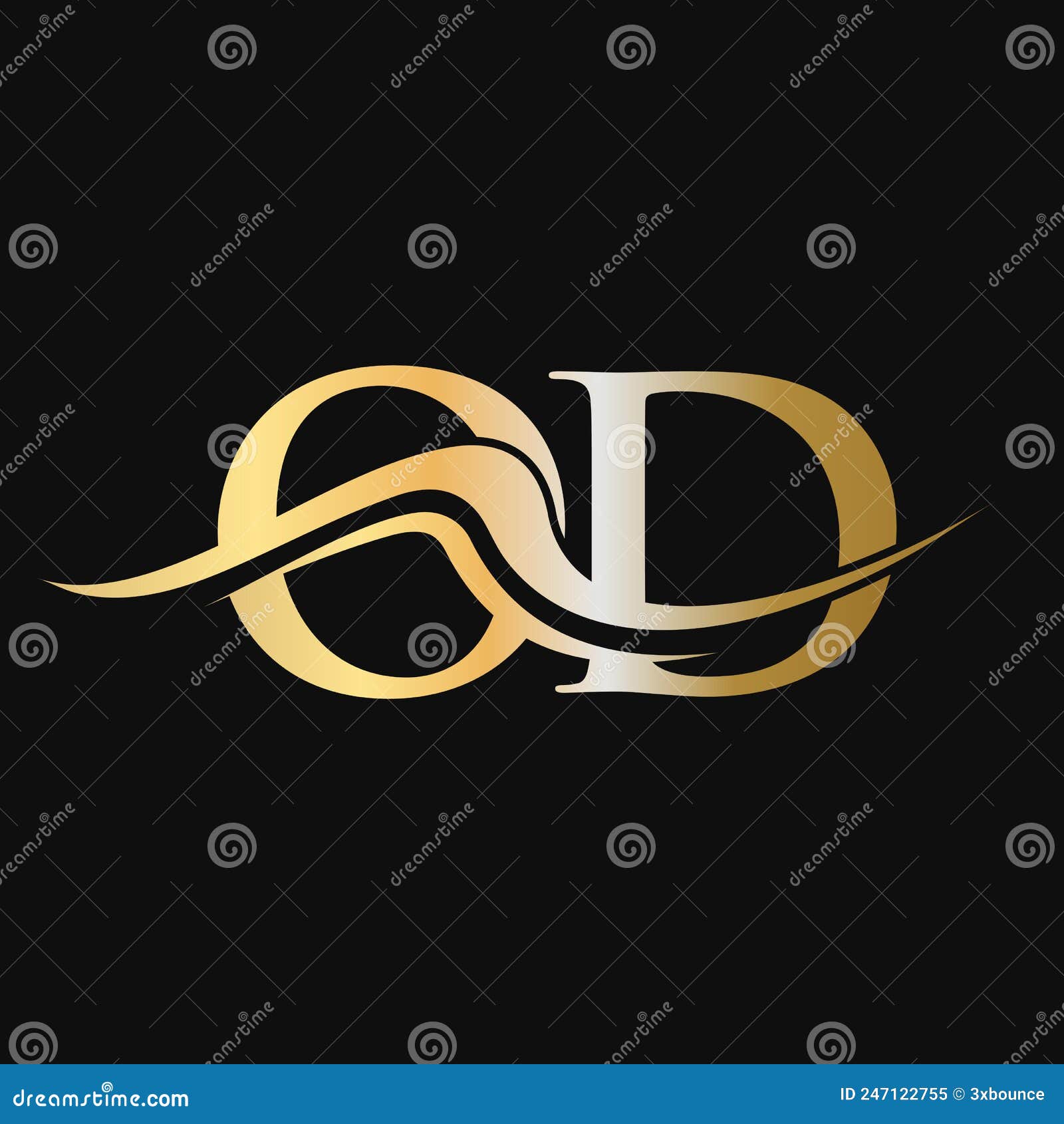 Letter OD Logo Design. Initial OD Logotype Template for Business and ...