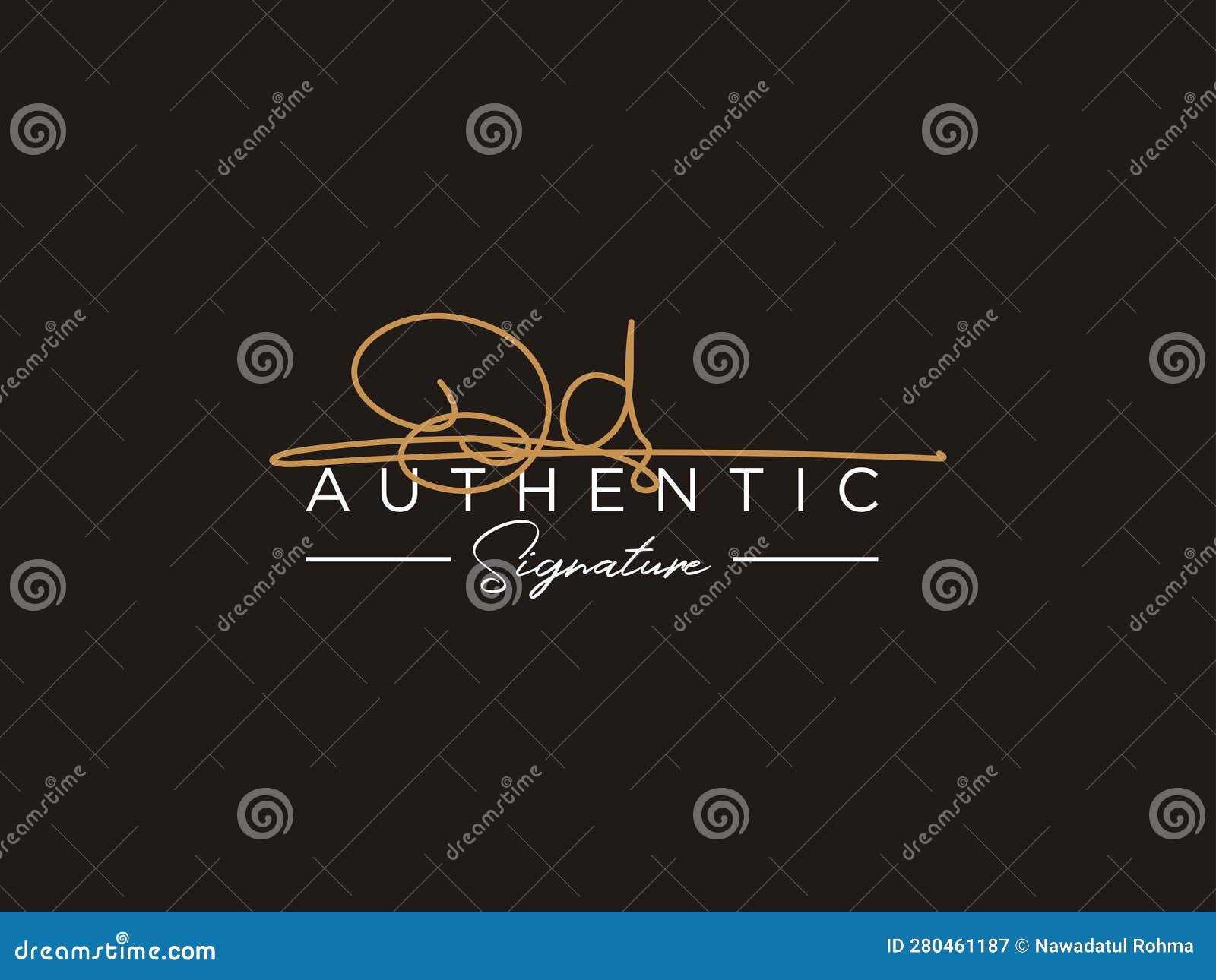 Letter OD Signature Logo Template Vector Stock Vector - Illustration of ...