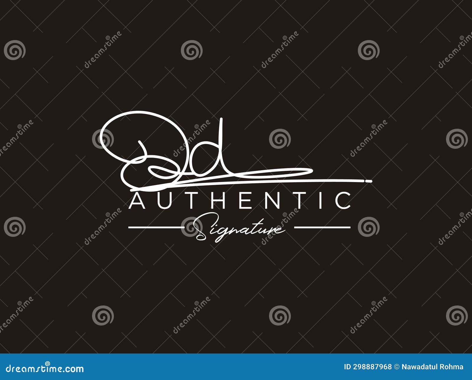 Letter OD Signature Logo Template Vector Stock Vector - Illustration of ...