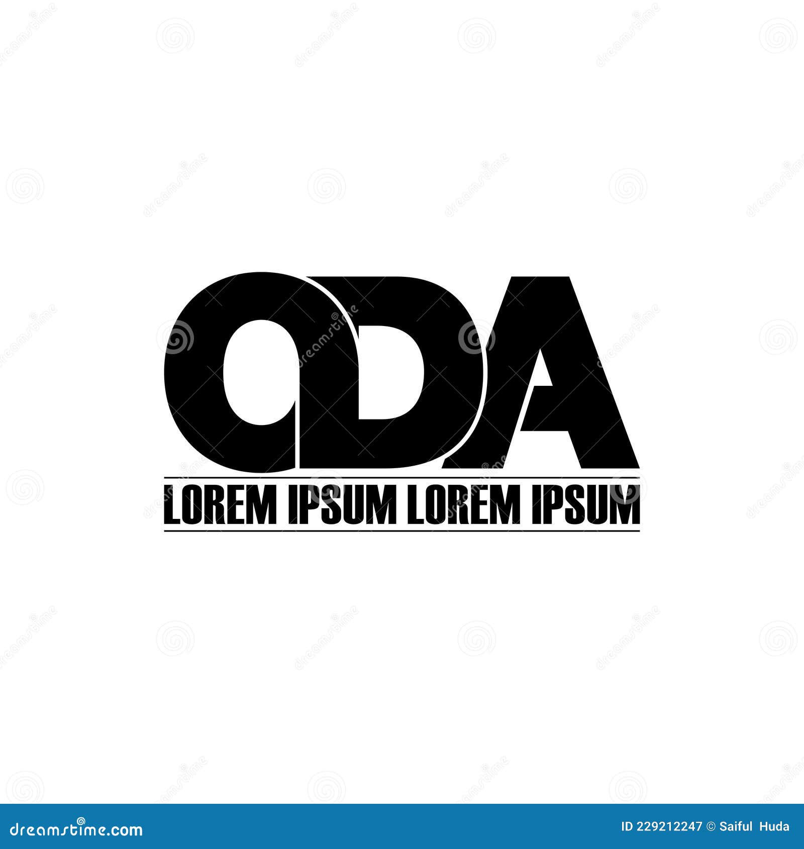 Letter ODA Simple Monogram Logo Icon Design. Stock Vector ...