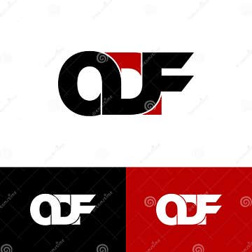 Letter ODF Simple Monogram Logo Icon Design. Stock Vector ...