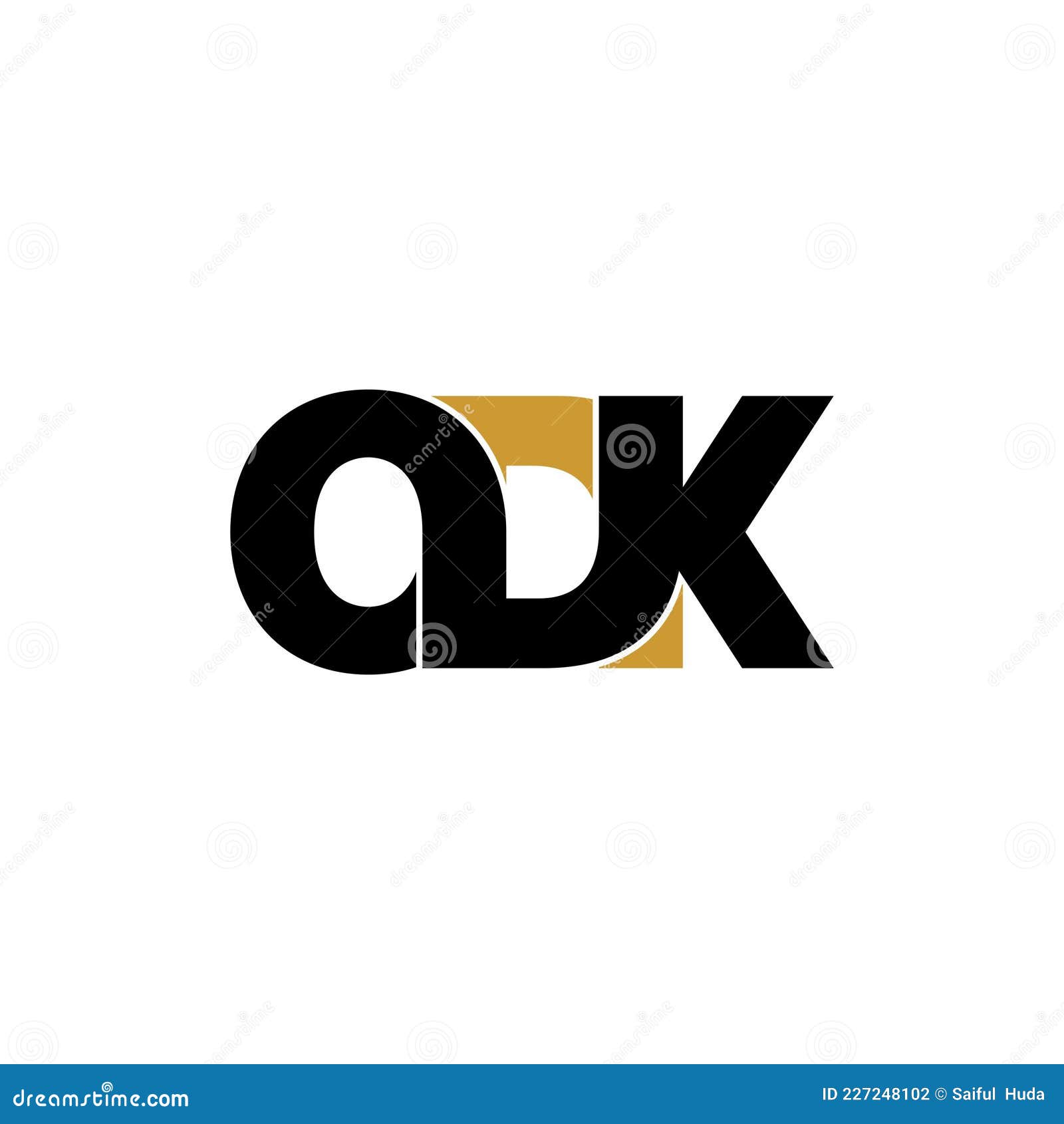 Letter ODK Simple Monogram Logo Icon Design. Stock Vector ...
